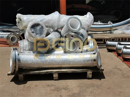 Quality Industrial Ceramic Pipe Lining 500mm Diameter For Abrasive Material Transport In Cement Plants for sale