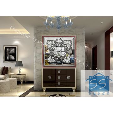 Quality Float Decorative Bathroom Window Glass Custom Size Spell Mirror Pattern for sale