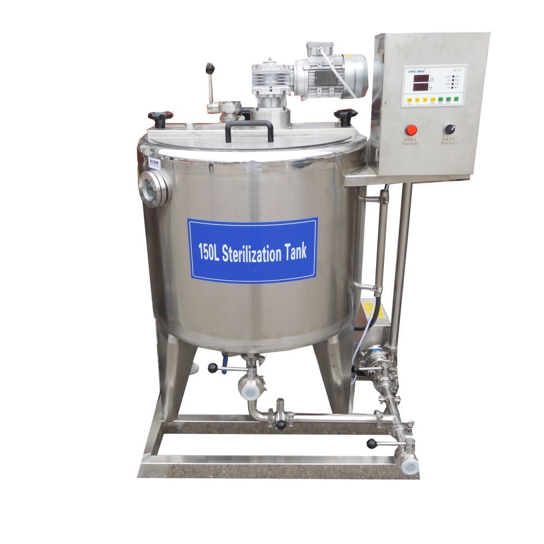Steam 500 Litre Batch High Pressure Ice Cream Tank Milk Beer Water Pasteurization Equipment
