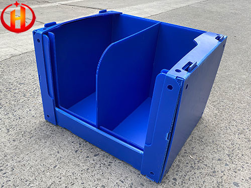 Quality Flat Foldable Correx Corrugated Plastic Box With Dividers Reusable for sale