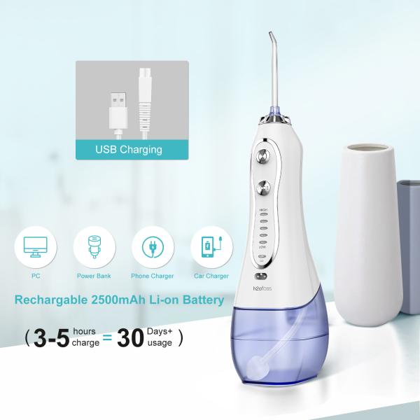 Quality 2500mah Ultrasonic Teeth Cleaner 5 Modes Handheld Water Flosser Portable for sale