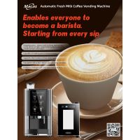 Quality DIY Menu Freshly Brewed Fresh Milk Coffee Vending Machine Anti Pollution for sale