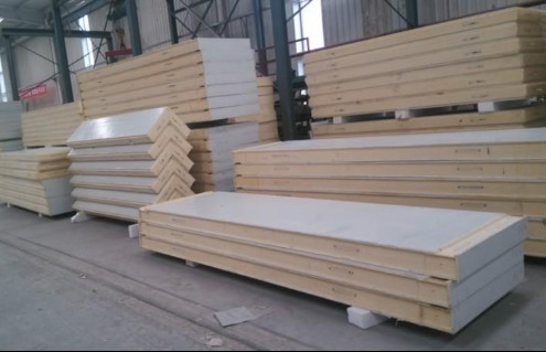 Quality Non Continuous 60mm PU Sandwich Panel Line for sale