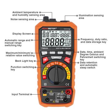 Quality Commercial Auto Range Digital Multimeter With Relative Sound Level Meter for sale