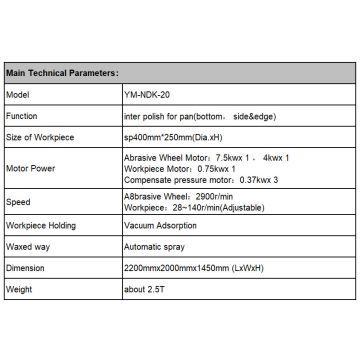 Quality Steel Cookware Polishing Machine Multifunctional For Internal Bottom for sale