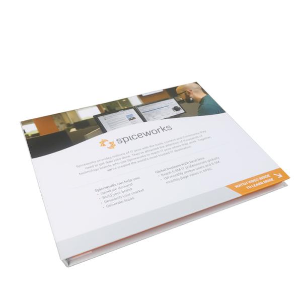 Quality CMYK printing Soft Cover LCD Video Brochure LCD Book Video Folder for Business for sale