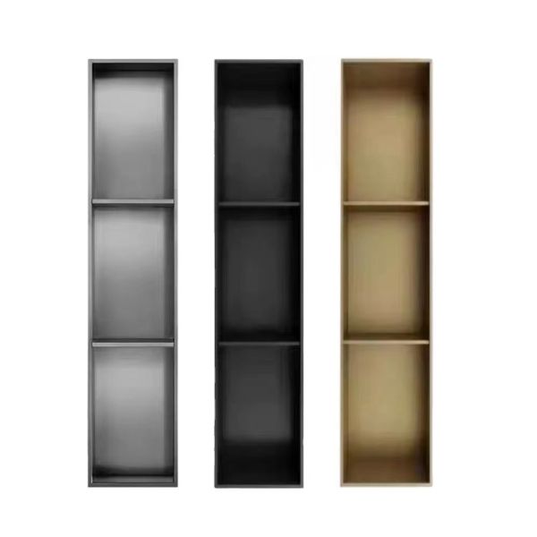 Quality Hotel Brushed Surface Gunmetal Black Wall-inserted Niche for Shower Room 12