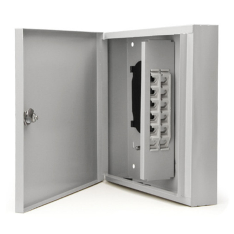Quality 12F Wall Mount Fiber Enclosure Metallic ODF Fiber Optic Patch Box 12 Core for sale