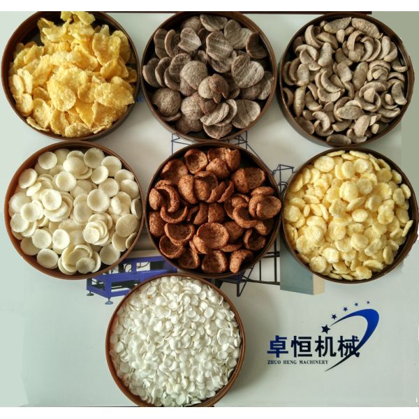 Quality Complete Corn Wheat Chips Flakes Puff Snack Food Production Line Extruder Making for sale