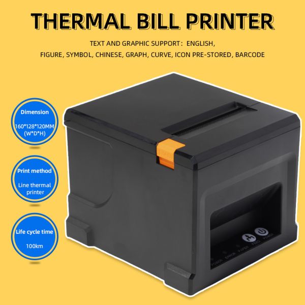 Quality 24VDC-2.5A Power Adapter 80mm USB Wireless POS Receipt Printer for Android POS for sale