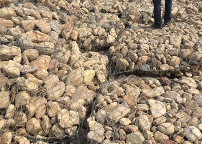 Quality PVC Coated Gabion Cages 2.0-4.0mm Wire Diameter for Flood Defense for sale