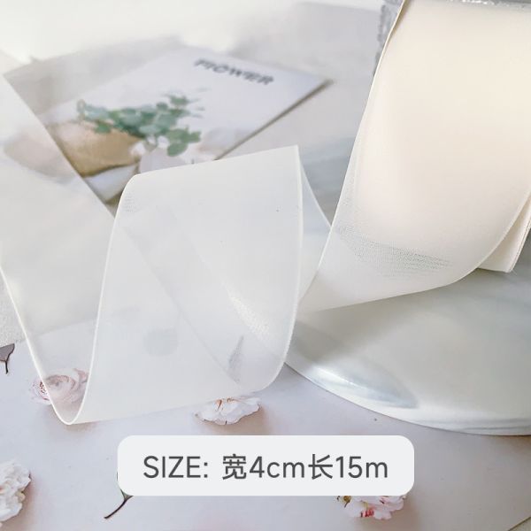 Quality High Density Polyester Organza Ribbon 40mm For Luxury Gift Packing for sale
