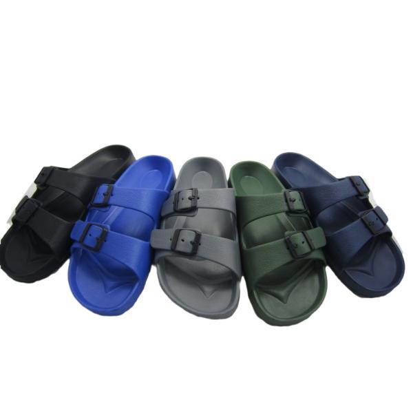 Quality Colorful Slip On Comfort Double Buckle Flat Sandals for sale