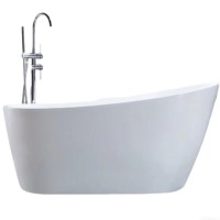Quality Luxury Acrylic Free Standing Bathtub with Runway Design and Ground Drainage for for sale