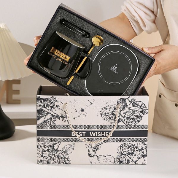 Quality Ceramics 55 Degree Thermostatic Ceramic Cup/Mug in Custom Logo and Color Gift Package for sale