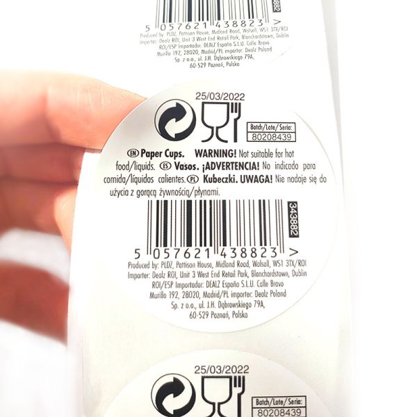 Quality Qr Code Reminder Pvc Label Sticker Round White OEM for sale