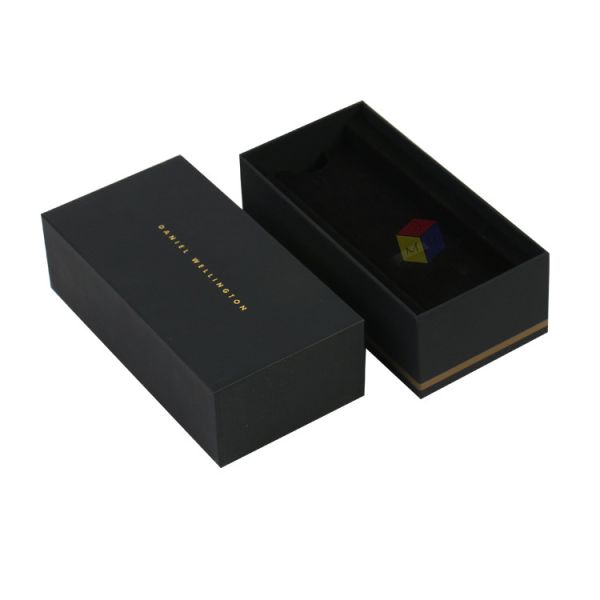 Quality Customizable Men's Gift Boxes Luxury Matte Black Rigid Cardboard Razor Blade for sale