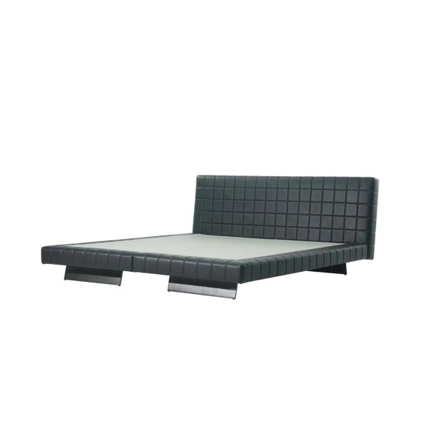 Quality Modern Minimalist Bed With Italian Leather Accents Luxury Redefined for sale