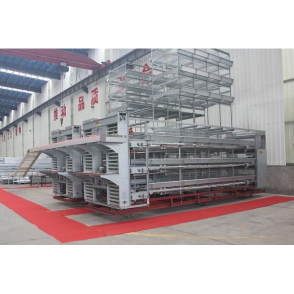 Prefabricated Wire Chicken Battery Cage 3-8tiers Poultry Farm House 0