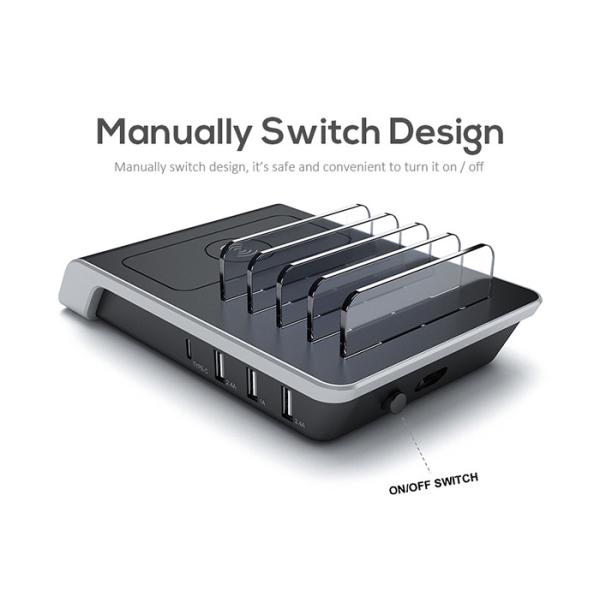 Quality 10W ABS Multi Phone QI Wireless Charging Station for sale
