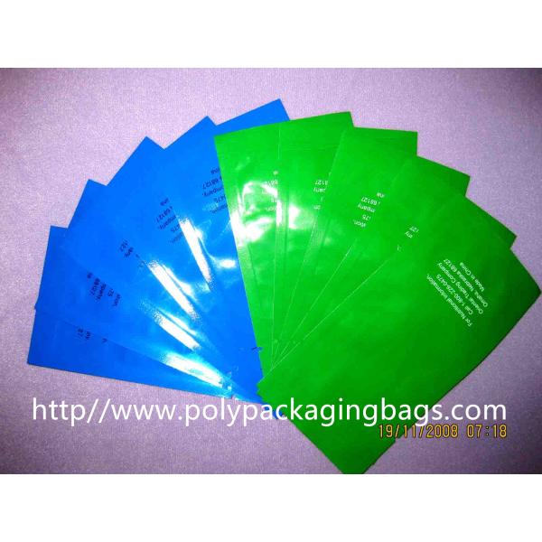 Quality Middle Sealed Plastic Bag Disposable Wet Wipes Packaging , Blue / Green for sale
