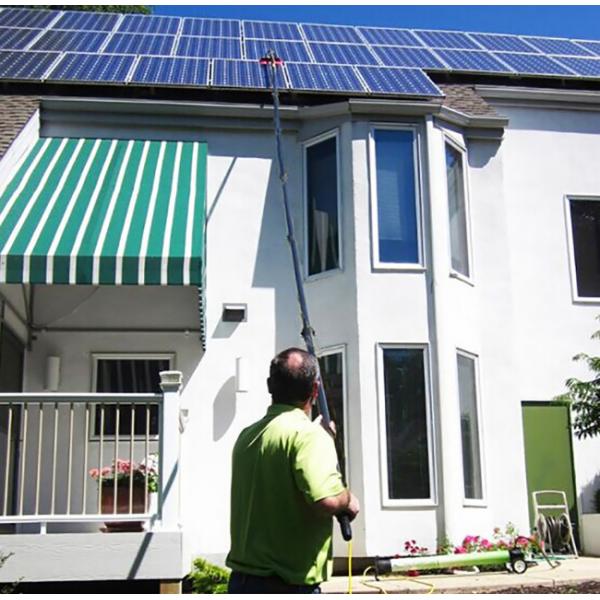 Quality ISO9001 5.4m Black Carbon Fiber Solar Module Cleaning Brush for sale