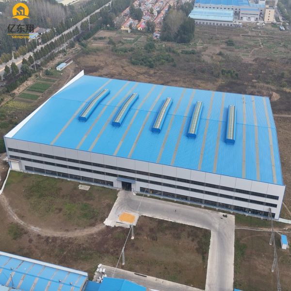 Quality Multi Storey Steel Structure Building , Prefab Steel Workshop With Round Tube Brace for sale