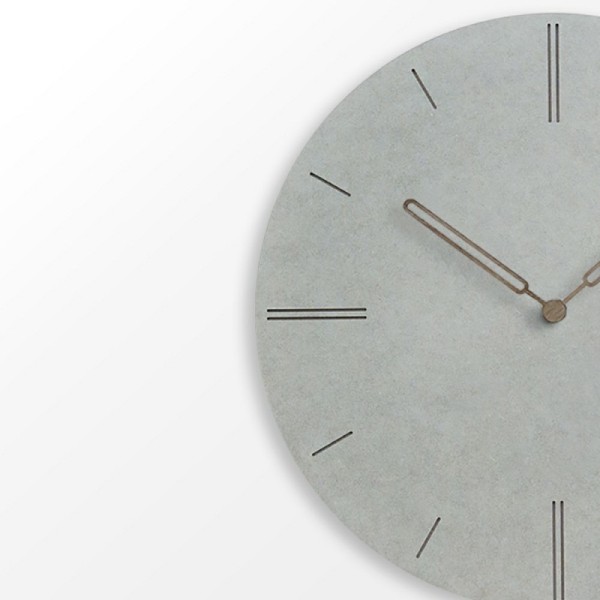 Quality Eco-Friendly Home Deocration Wall Clock Grey Mdf Silent Wall Clock for sale