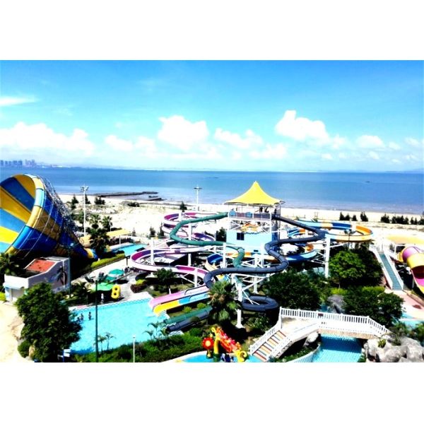Quality Aqua Park Custom Super Boomerang Water Slides For 1080 Riders for sale