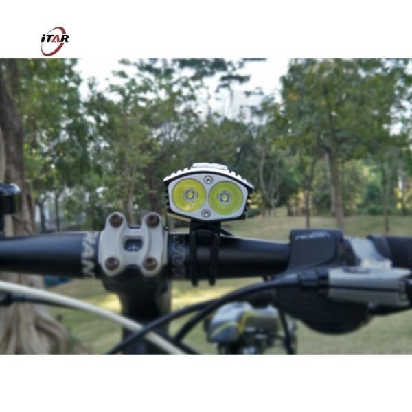 Quality 2000 Lumen Front Bike LED Flashlight Double Switch Waterproof for sale