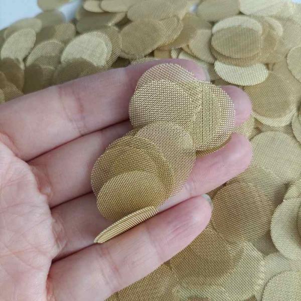 Quality 60 Mesh Round Brass Wire Mesh Screen Brass Filter Mesh For Smoking Pipe for sale