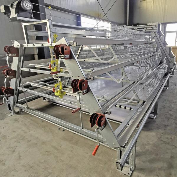 Quality Poultry Chick Rearing Cage , Battery 4 / 3 Tier Chicken Cage for sale