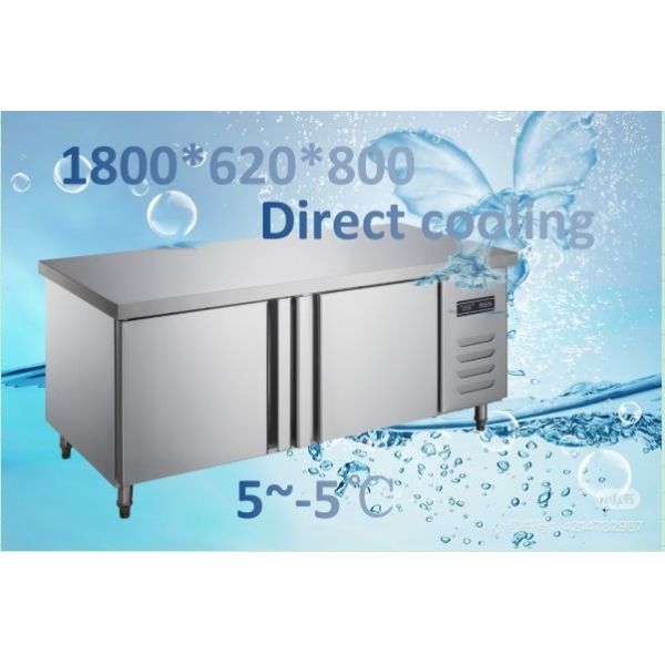 Quality Easy Maintenance Commercial Restaurant Freezer 430L 220V 2 Door Counter Freezer for sale