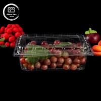 Quality Transparent PET Clamshell Fruit Containers Disposable Plastic Boxes with Lids for sale