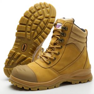 Quality Steel Toe Construction Work Shoes High Cut Genuine Leather Shoes For Heavy Duty for sale