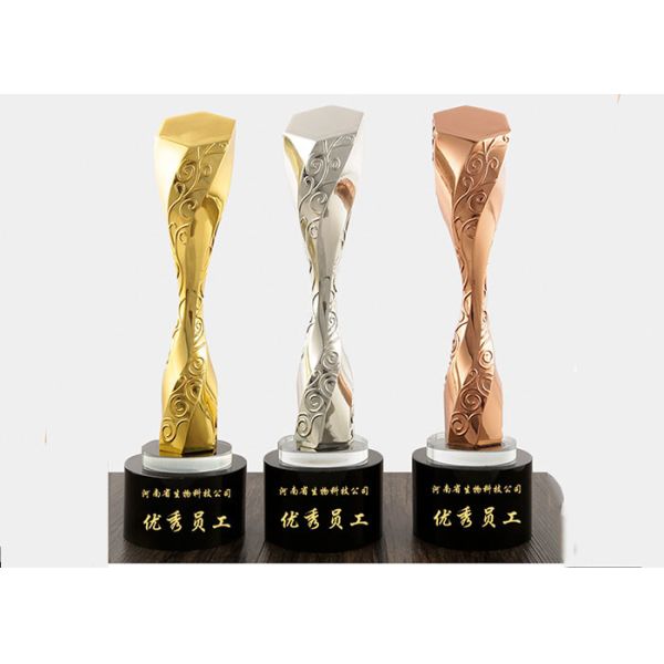 Quality Irregular Shape Metal Trophy Cup Art Collectible Use Three Colors Available for sale