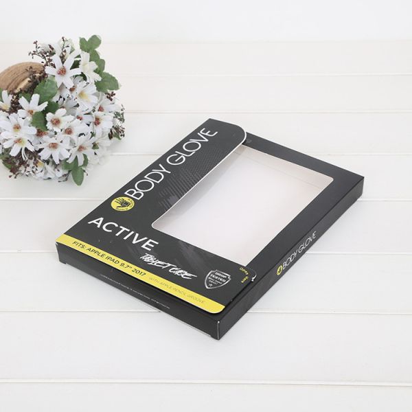 Quality Window Black Card Electronic Product Box Folding CMYK 4 Color Offset Printing for sale