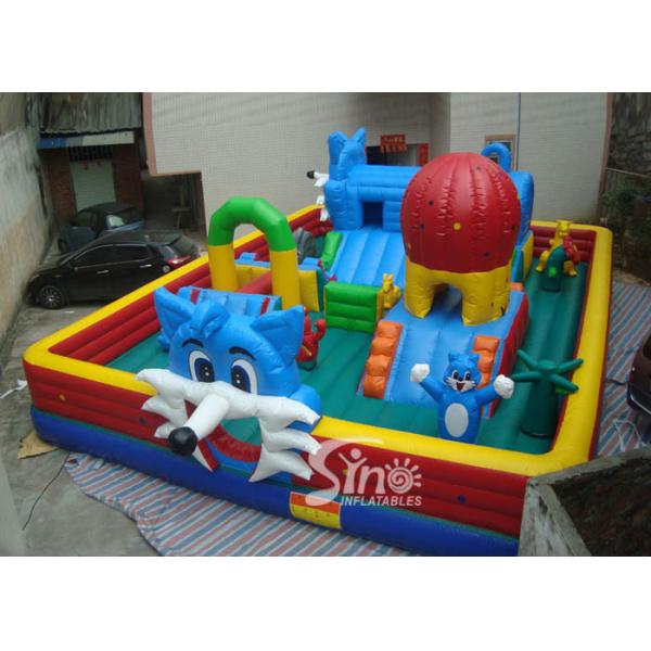 Quality Happy cat toddler toy outdoor inflatable fun land from China Sino Inflatables for sale