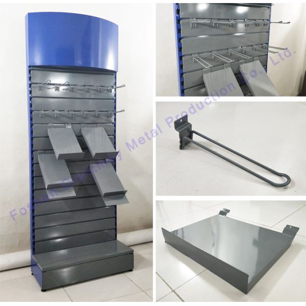 Quality Cosmetic Floor Stand Freestanding Display Slatwall for sale