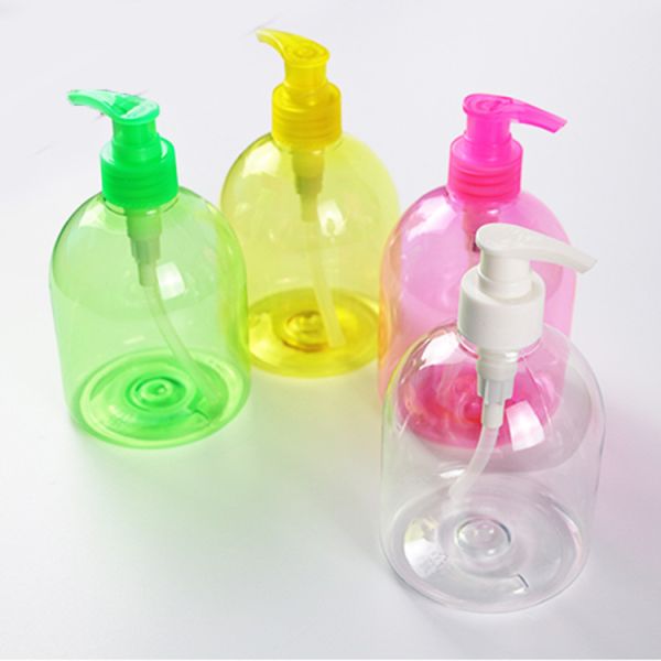 Quality 500ml PET bottle with pump color customized for sale