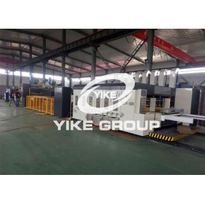 Quality Flexo Printing And Die Cutting Machine / Flexo Printer Slotter With Gluer Online for sale