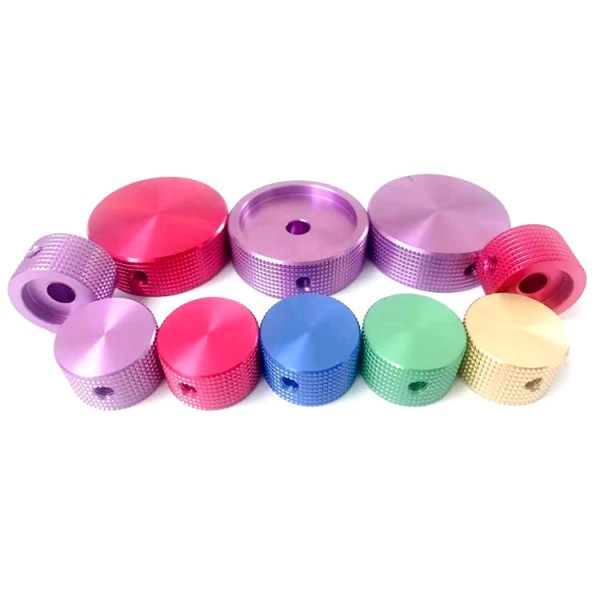 Quality Rotary Custom Knobs Electronic Control 6mm Shaft Aluminum Knurled Knob for sale