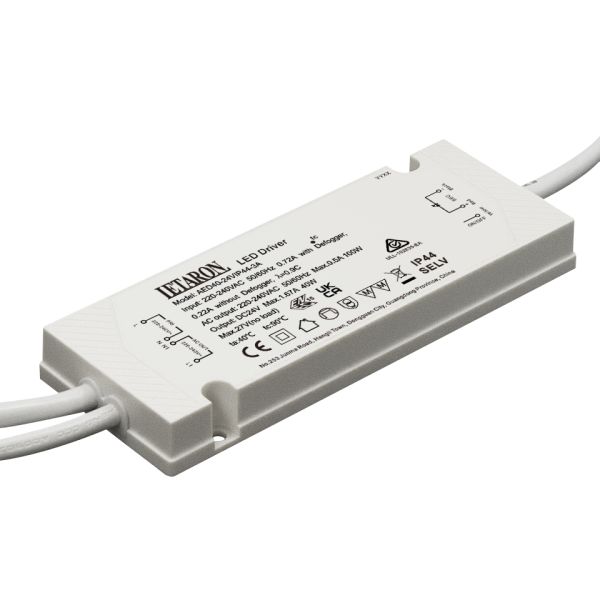 Quality IP44 Waterproof Led Driver Slim Led Transformer 40w 24vdc for sale