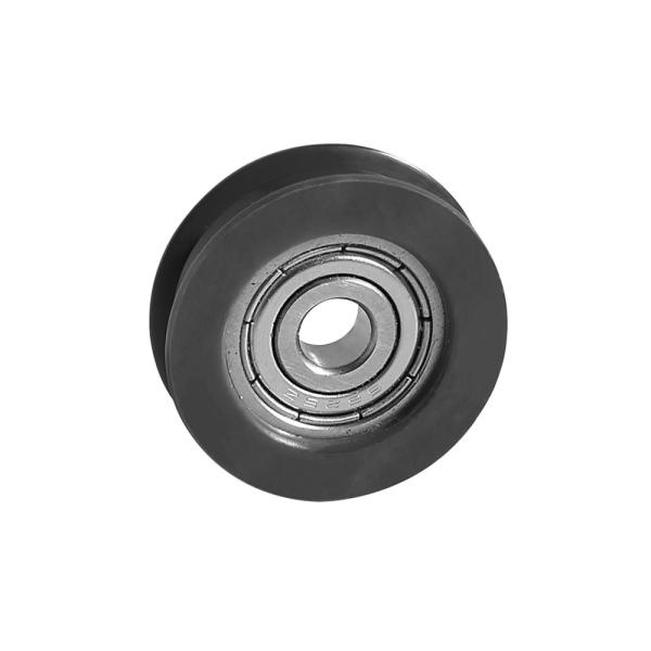 Quality Black Sliding Screen Door Wheels 23-26mm Nylon PVC U Type Groove Pulley for sale