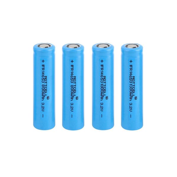 Quality 3.2V 1000mAh 800mAh Cylinder Lithium Battery Lifepo4 IFR 14650 For Solar Light for sale