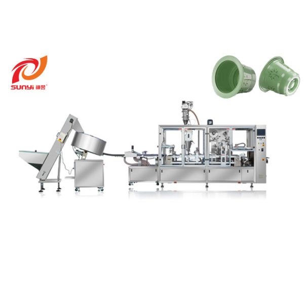 Quality Stainless Steel 80pcs/Min CE Coffee Capsule Filling Machine for sale