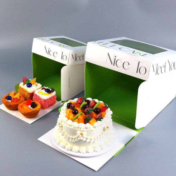 Quality Wholesale custom printing cake dessert baking paper packaging box birthday cake for sale