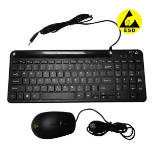 Quality Black ESD Antistatic Wired Keyboard Mouse Set For Lab Cleanroom for sale
