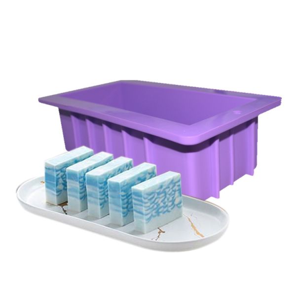 Quality Craft Silicone Soap Mold Rectangle Handmade Diy Disposable Custom For Cake Making for sale