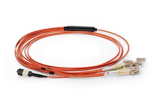 Quality 3.0mm To 2.0mm 12F Core Mtp To LC Mpo Patch Cord for sale